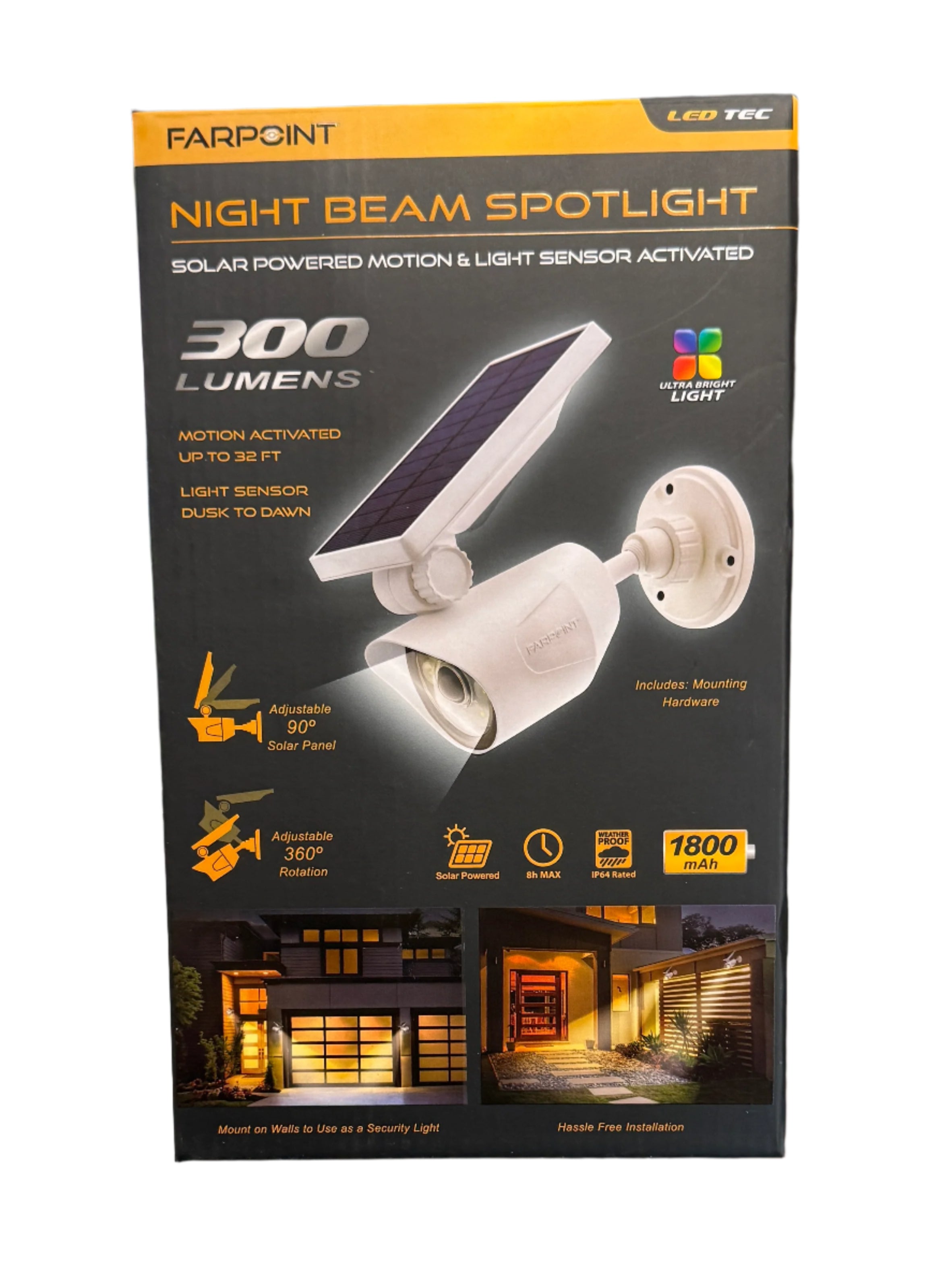 (89871) Solar Powered Security Light, Motion & Light Activated – Ohio Mulch