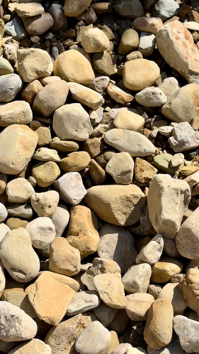 (9022) - Large River Rock 2"-6", Bulk (1/2 CY) – Ohio Mulch